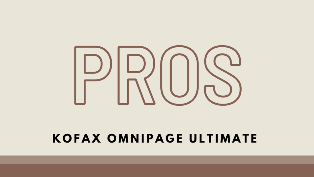 Kofax OmniPage Ultimate OCR Software: Review
