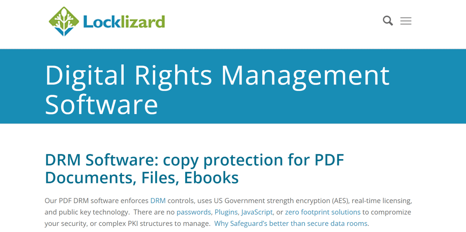 LockLizard Digital Rights Management Software Review