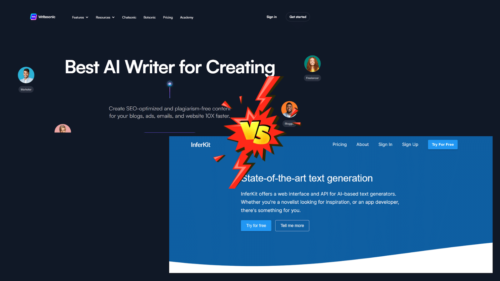 Inferkit vs. Writesonic: Which AI Writing Tool Is Better?
