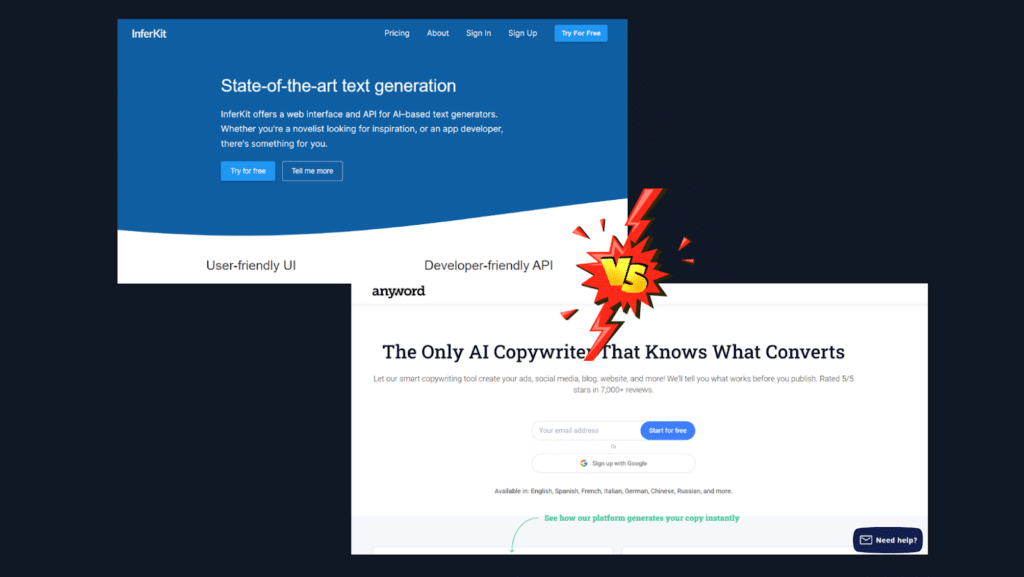 Inferkit VS Simplified: Which AI Text Generator is Better?